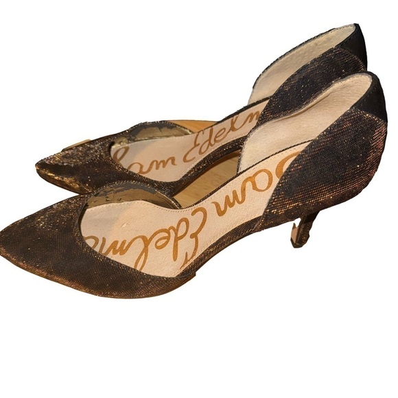 Sam Edelman | Shoes | Sam Edelman Classic Dorsay Cheetah Metallic Heels ...